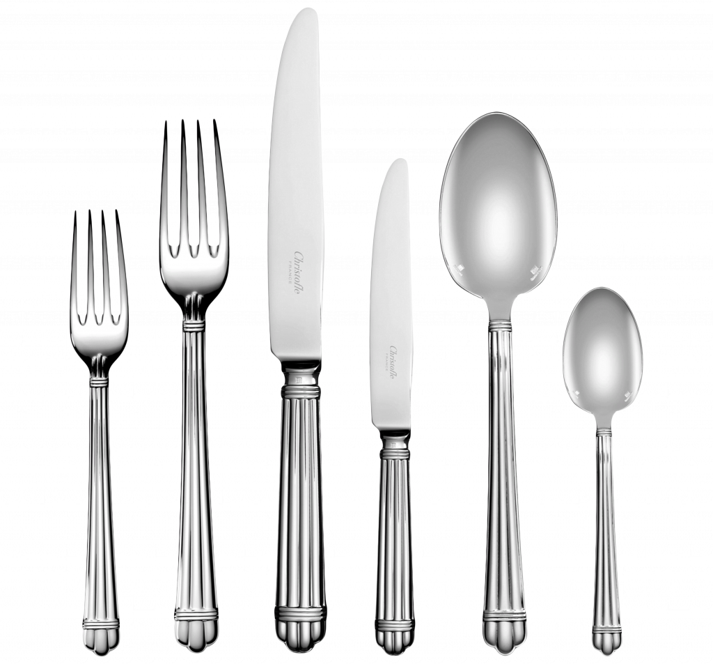 ARIA 110-Piece Sterling Silver Flatware Set for 12 People with Chest ...