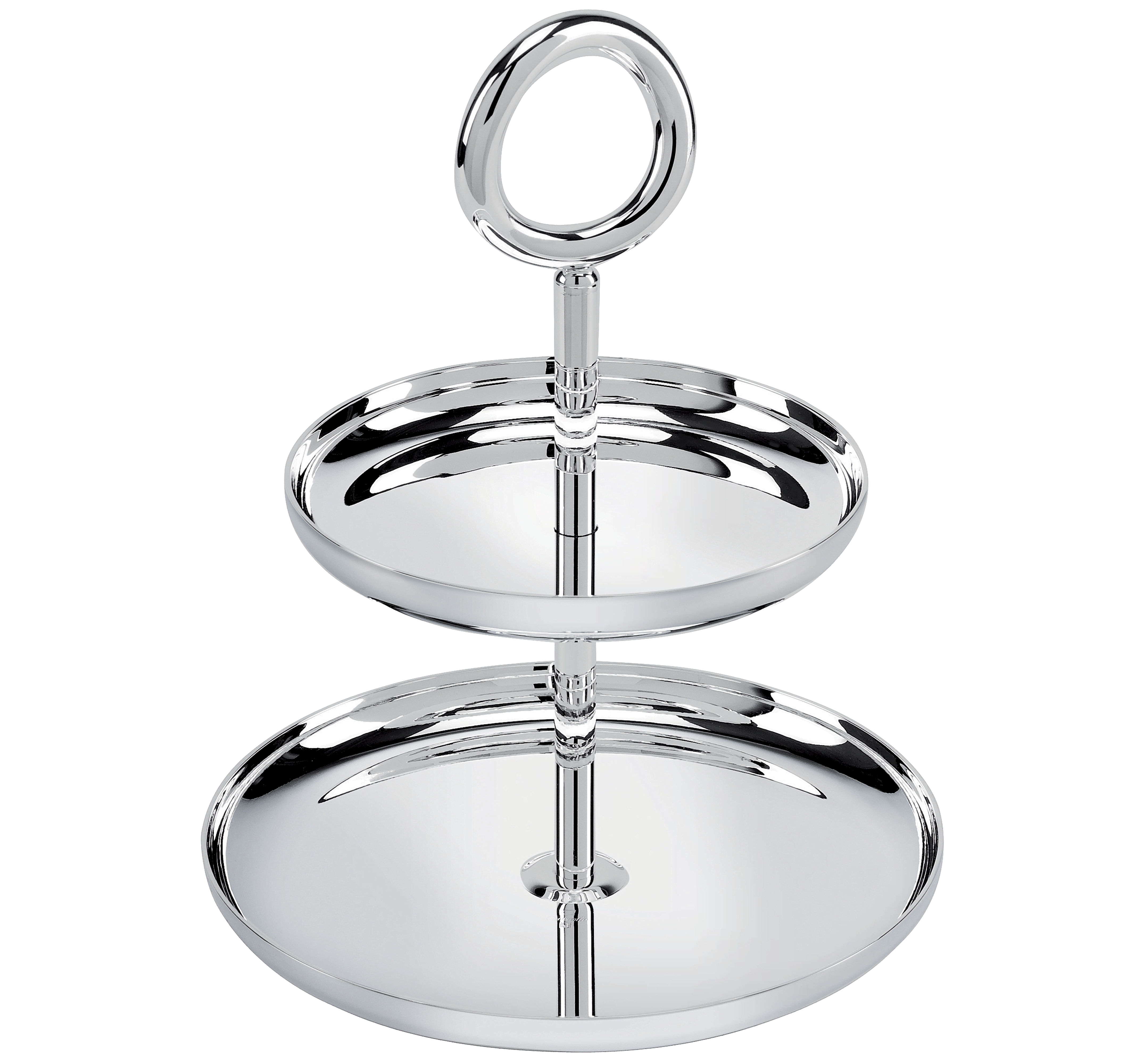 VERTIGO 2-Tier Silver-Plated Dessert Stand - Christ Hellas