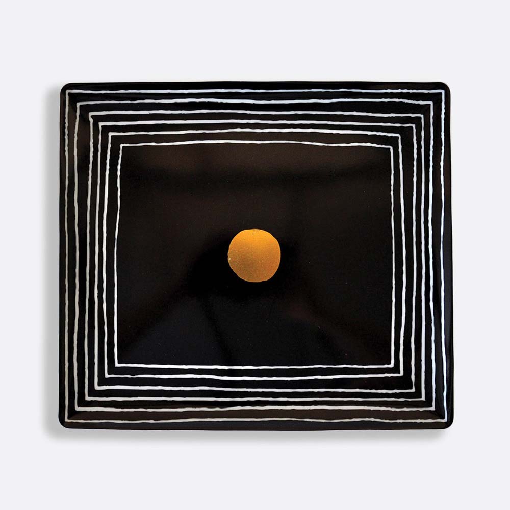 ABORO SARAH LAVOINE Rectangular tray 26,5 cm x 23,5 cm black - Christhellas